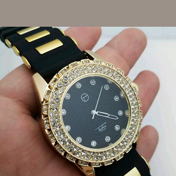Accessories | Mens Hip Hop Quavo Gold Pt Luxury Watch Full Ic | Poshmark